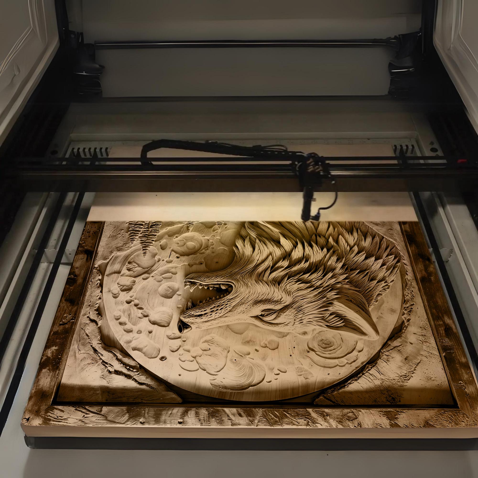 Laser Engrave File PNG, 3D Illusion Lightburn Laser Engrave, Design for ...