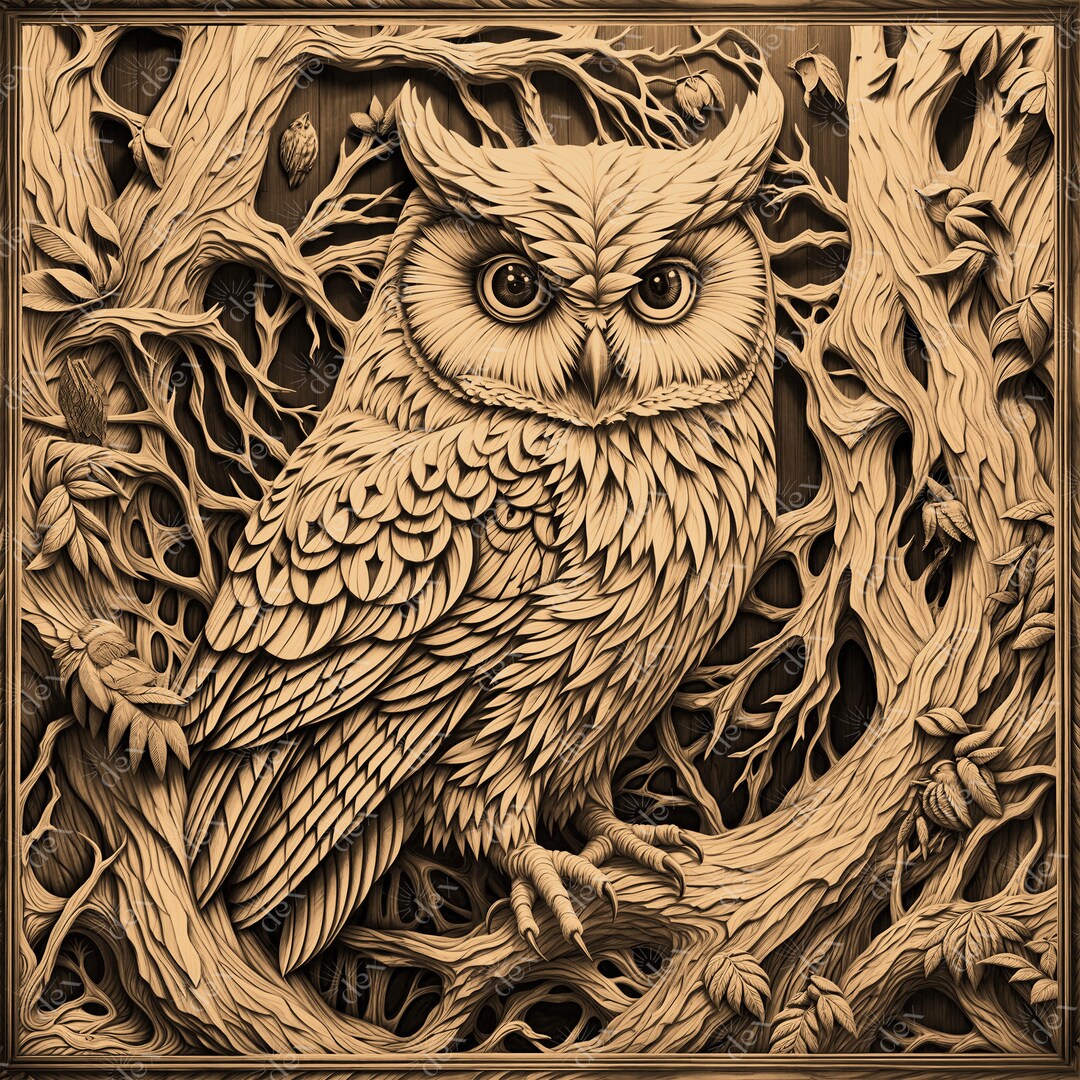 Laser Engrave File PNG, 3D Illusion Lightburn Laser Engrave, Animal ...