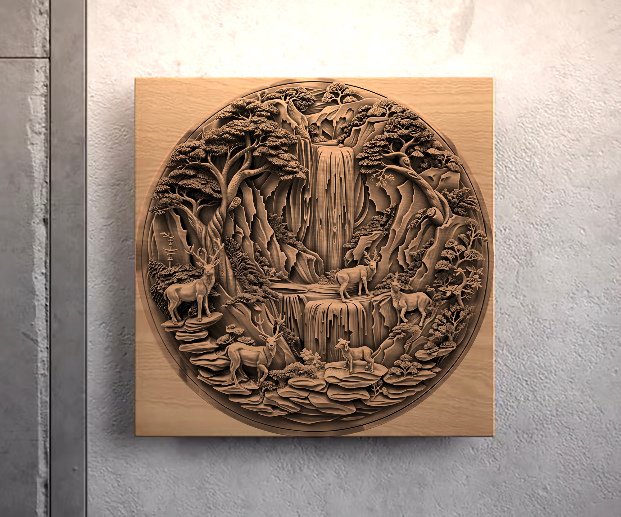 Nature Laser Engrave File PNG, 3D Illusion Lightburn Laser Engrave ...