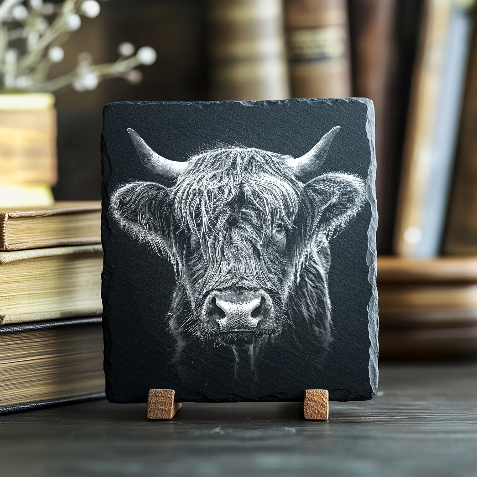 Buffalo Laser Engraving PNG , Slate Coaster Engrave Files , Bison PNG ...