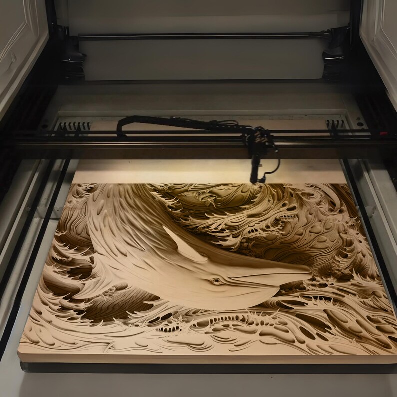 Laser Engrave File PNG, 3D Illusion Lightburn Laser Engrave, Design for ...