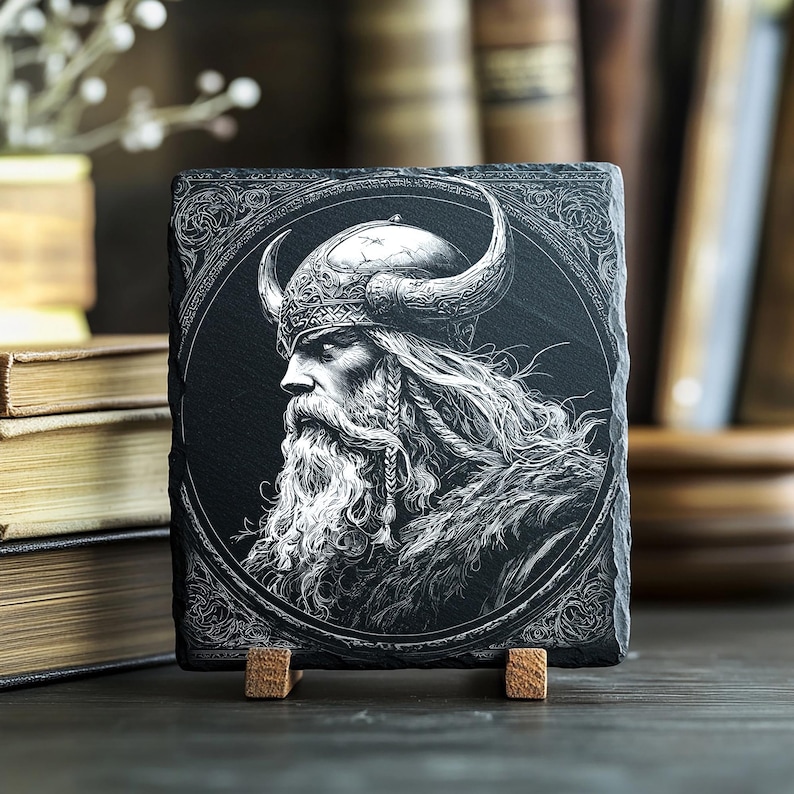 Vikings Laser Engraving PNG, Odin Slate Coaster Engrave File, PNG Thor ...
