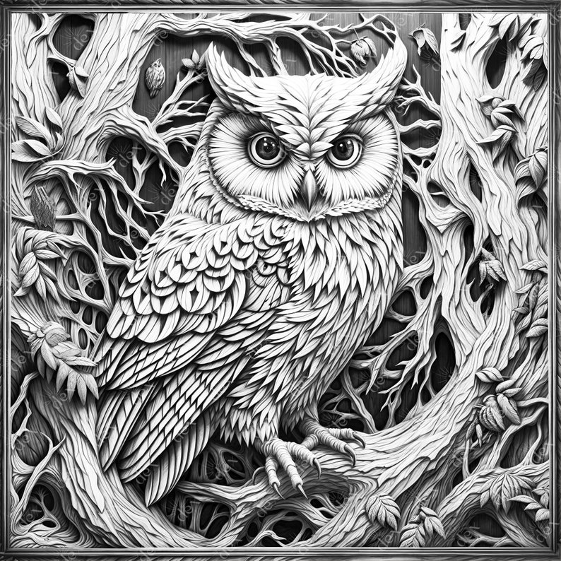 Laser Engrave File PNG, 3D Illusion Lightburn Laser Engrave, Animal ...