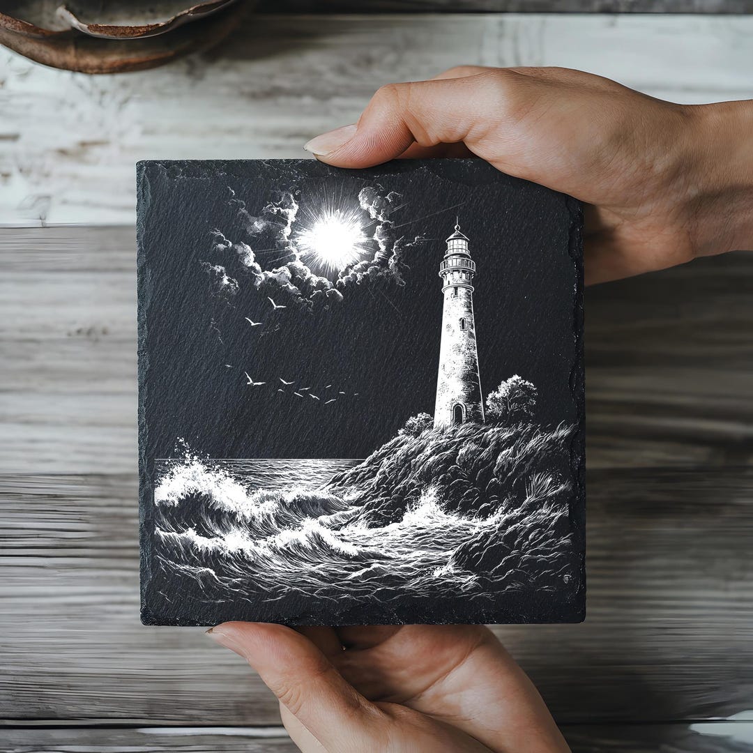 Lighthouse Laser Engrave File PNG, 3D Illusion Lightburn Laser Engrave ...