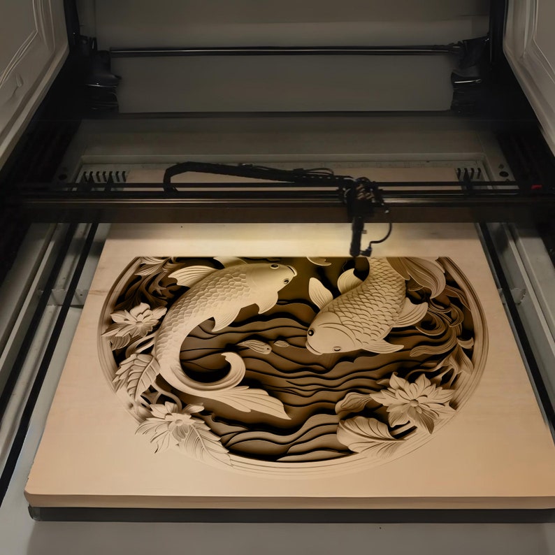 Laser Engrave File PNG, 3D Illusion Lightburn Laser Engrave, Design for ...