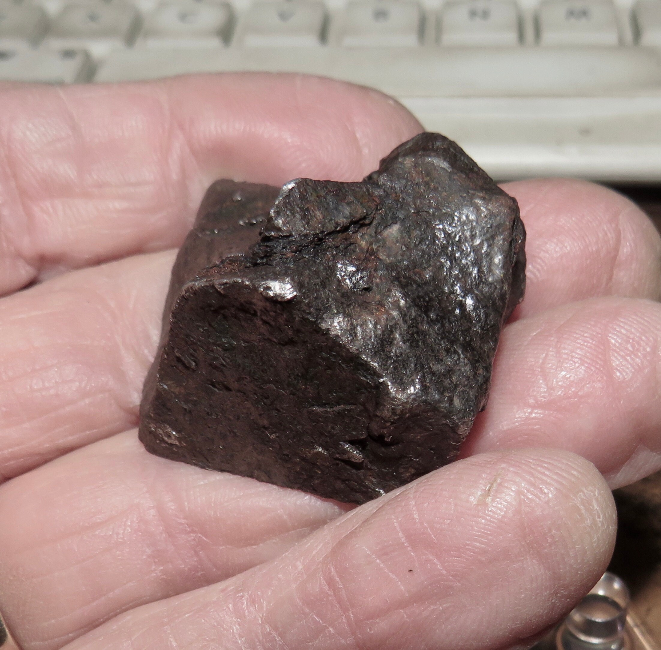 83 Gm Polished Etched Gibeon Meteorite End Piece With Acrylic Stand ...