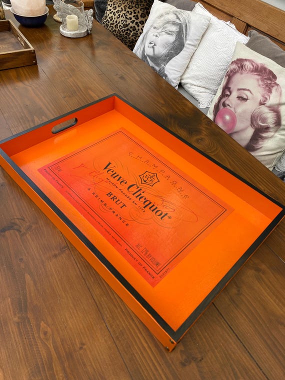 Handmade Champagne Orange Decorative Wooden Tray Antique Vintage Style Drinks Home Decor Ottoman Tray Etsy UK