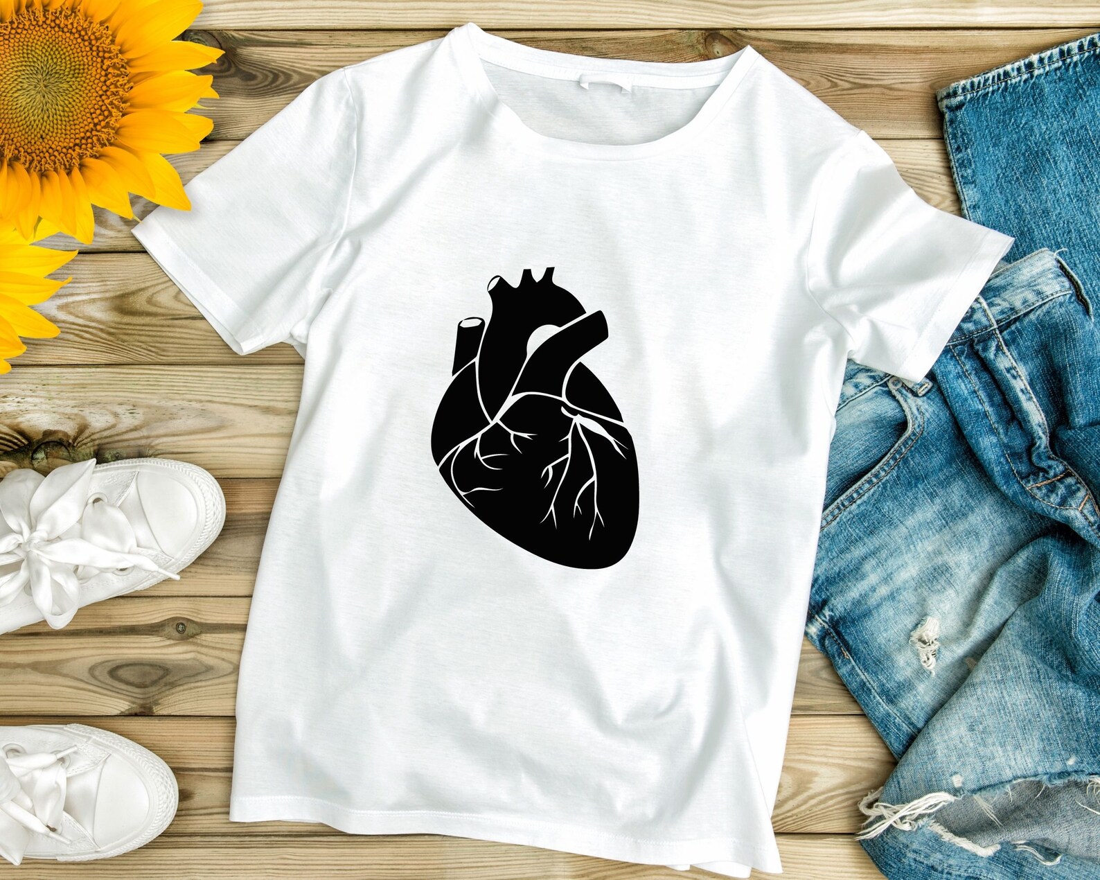 Anatomical Heart Svg Bundle, Flower Heart Svg, Human Heart Svg, Anatomy ...