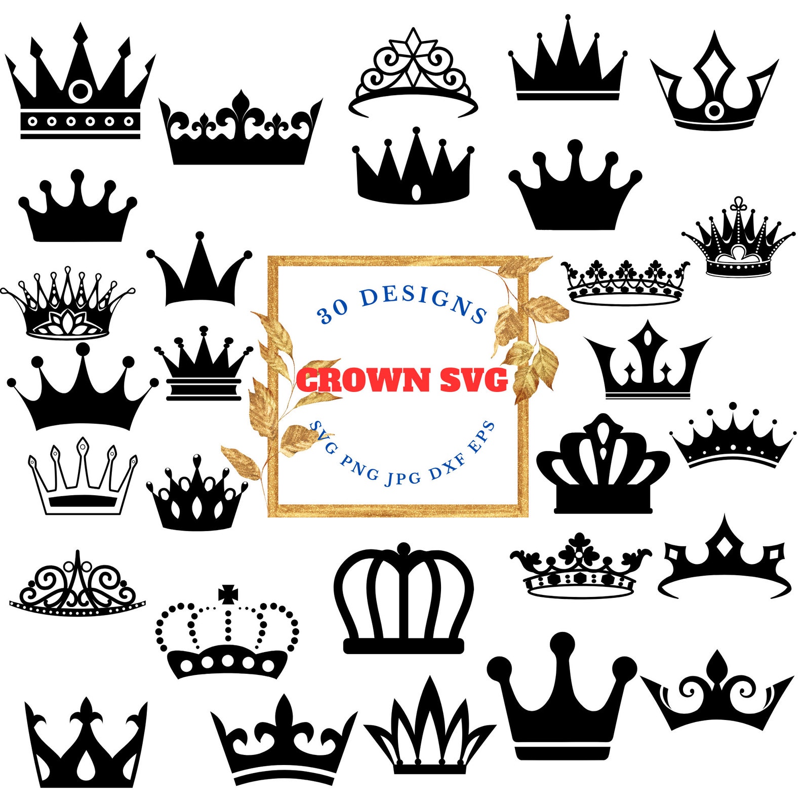 Krone SVG, Kronen Cricut, Tiara SVG Cut File, Krone Royal SVG, König ...