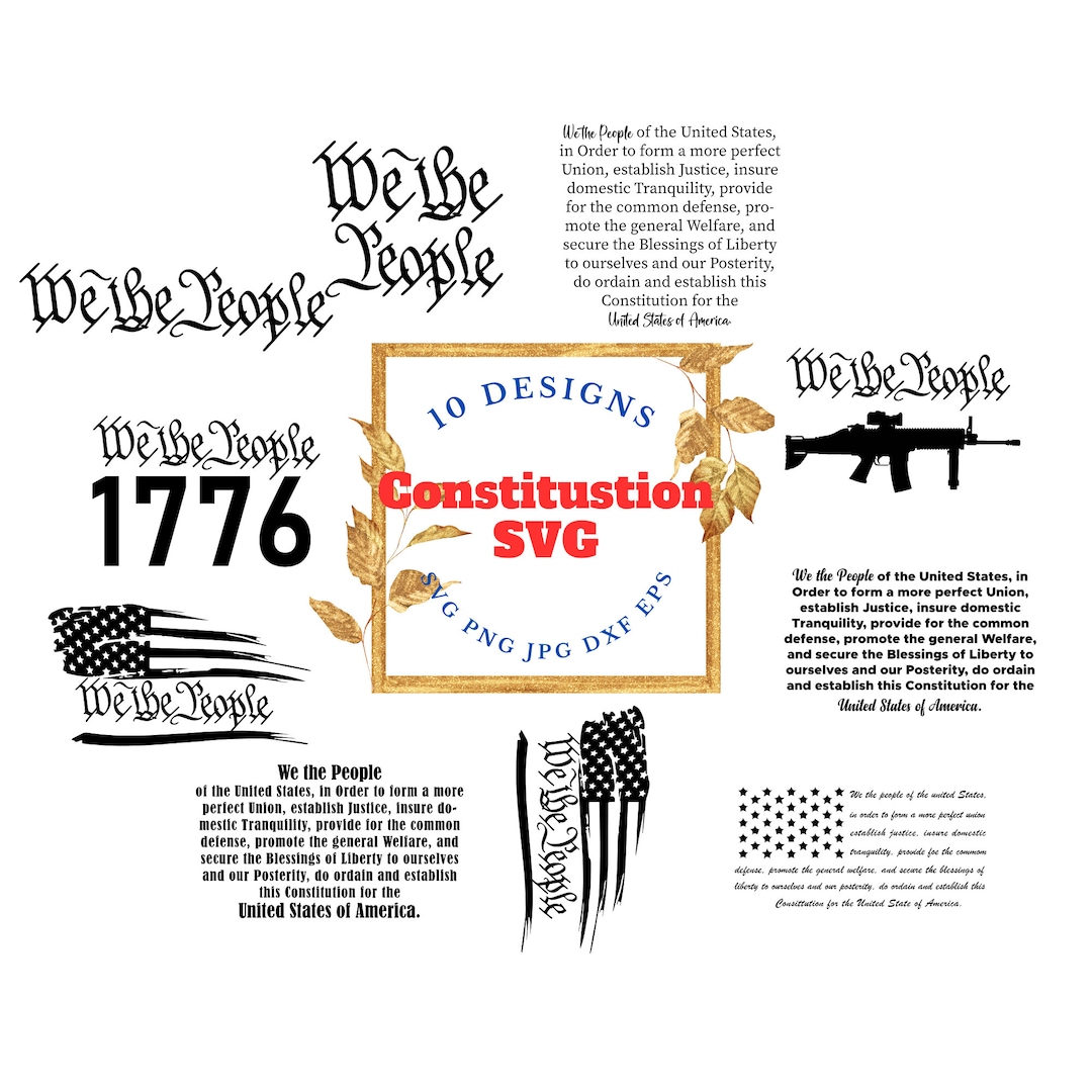 We the People US Constitution Svg Png Pdf - Vector Digital File ...