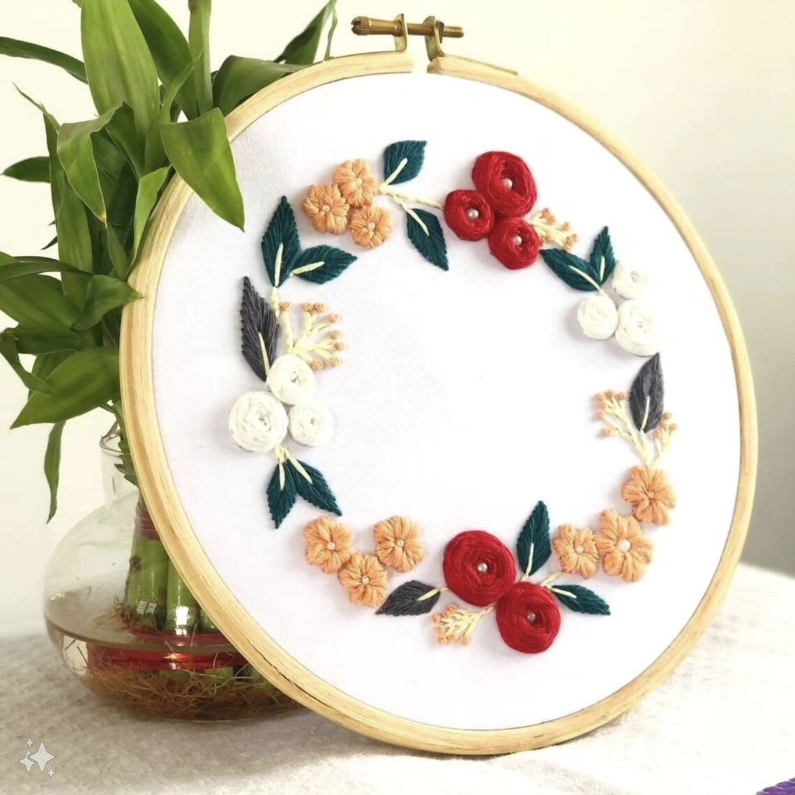 Custom Hoop Art Daisy Embroidered Art Hoop Floral Embroidery Art Wall ...