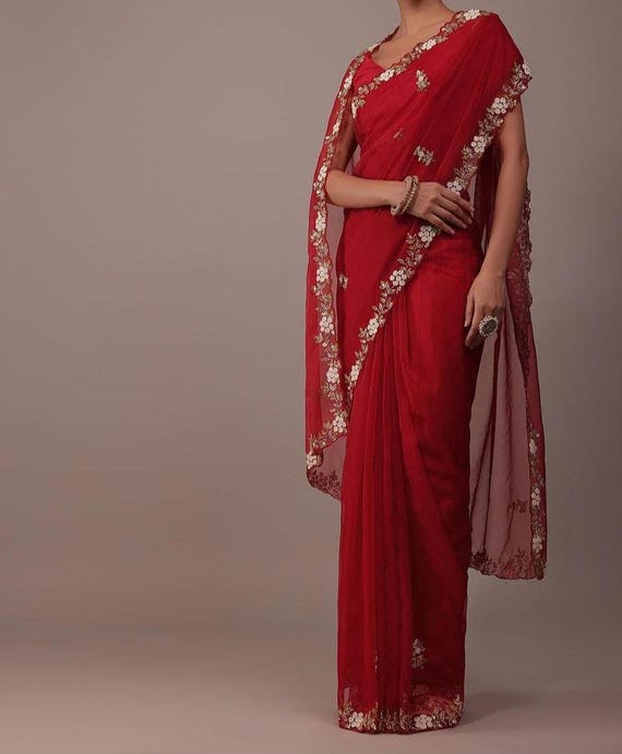 Saris De Boda Para Novia Bridal Saree Etsy España