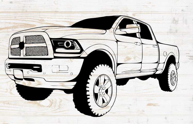 RAM Pickup SVG File for Download - Etsy