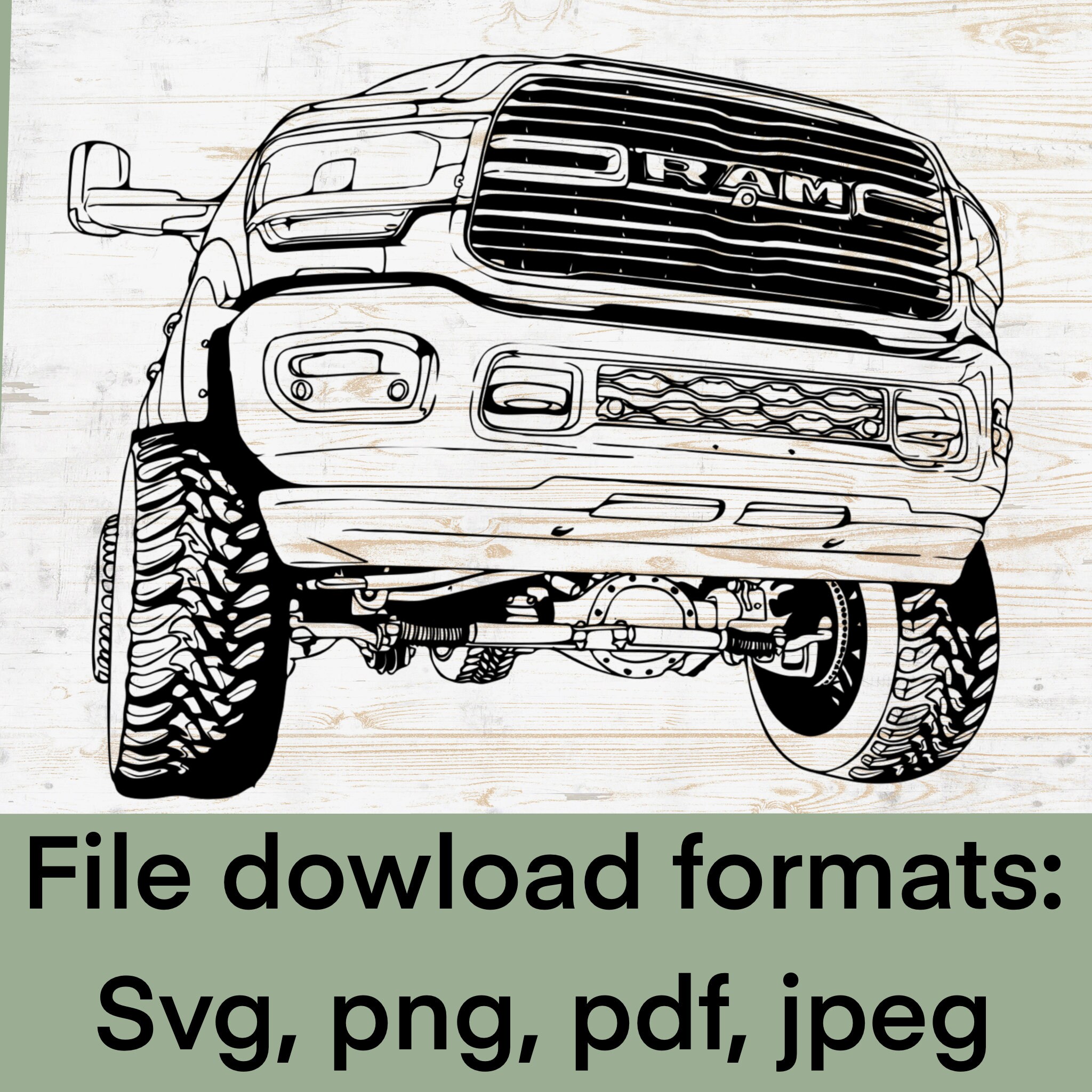 Ram Front End Svg File Line Art - Etsy