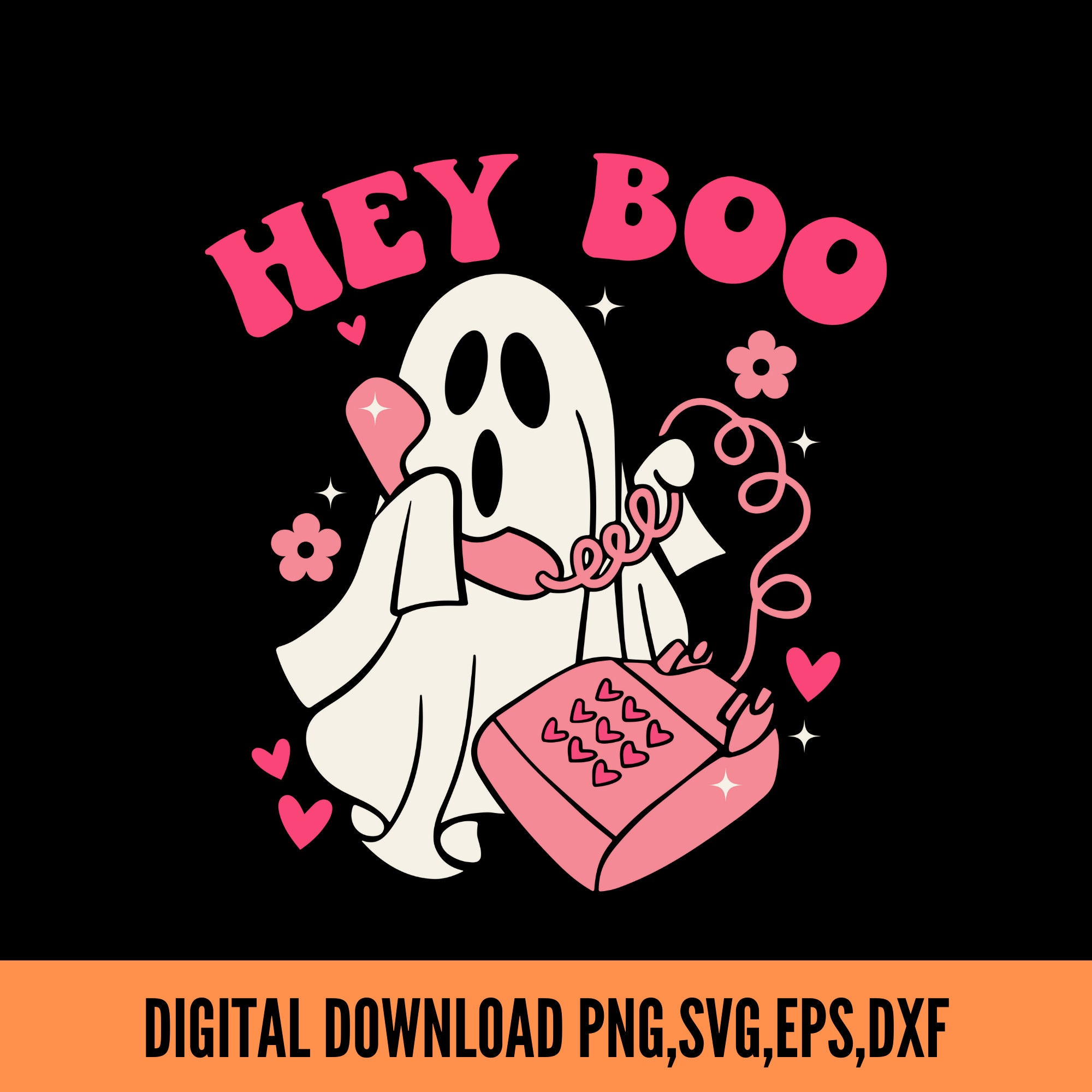 Hey Boo Funny Halloween Ghost Halloween Png Halloween Ghost - Etsy