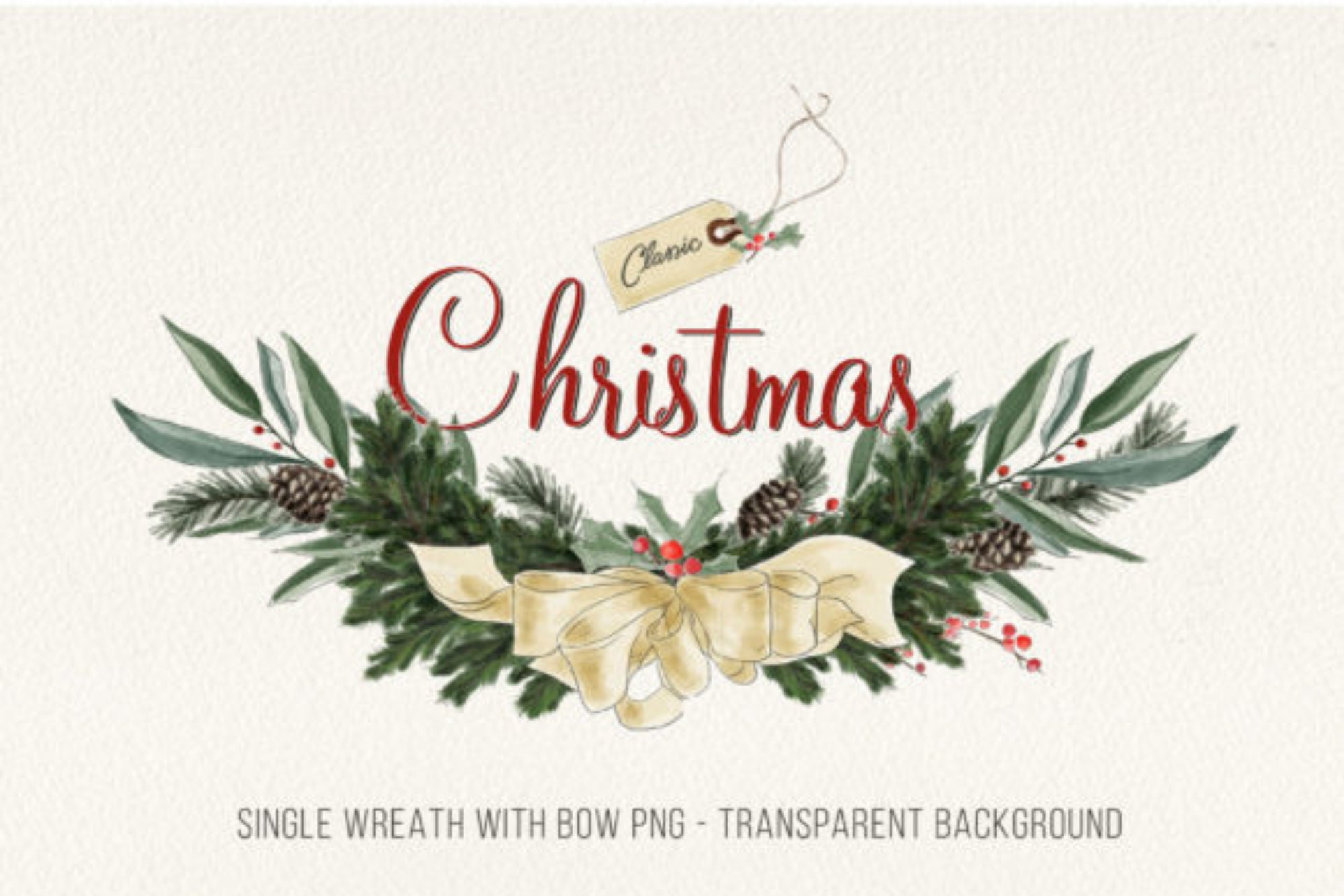 Classic Christmas Watercolor Watercolor Christmas Png - Etsy