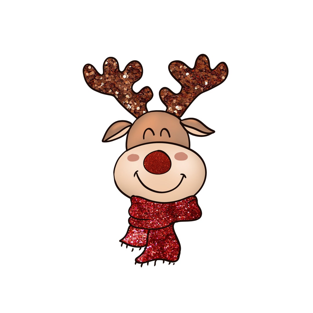Glitter Reindeer ,glitter Christmas Png, Christmas Clipart, Retro ...