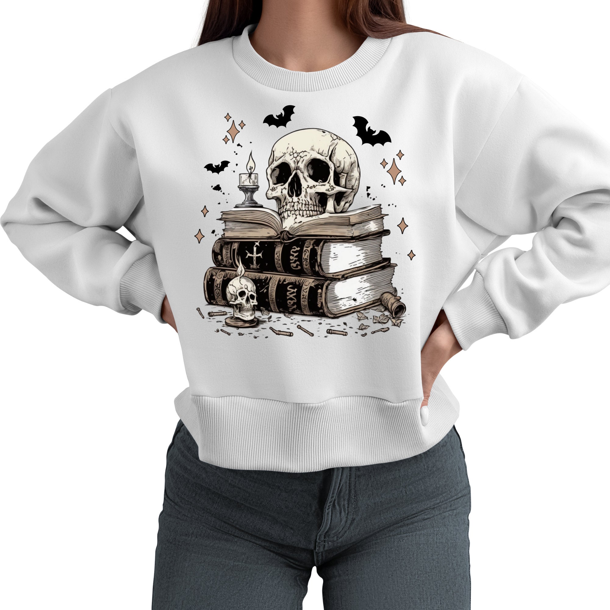 Spell Books Skull Spooky Halloween PNG Spooky Sublimation - Etsy