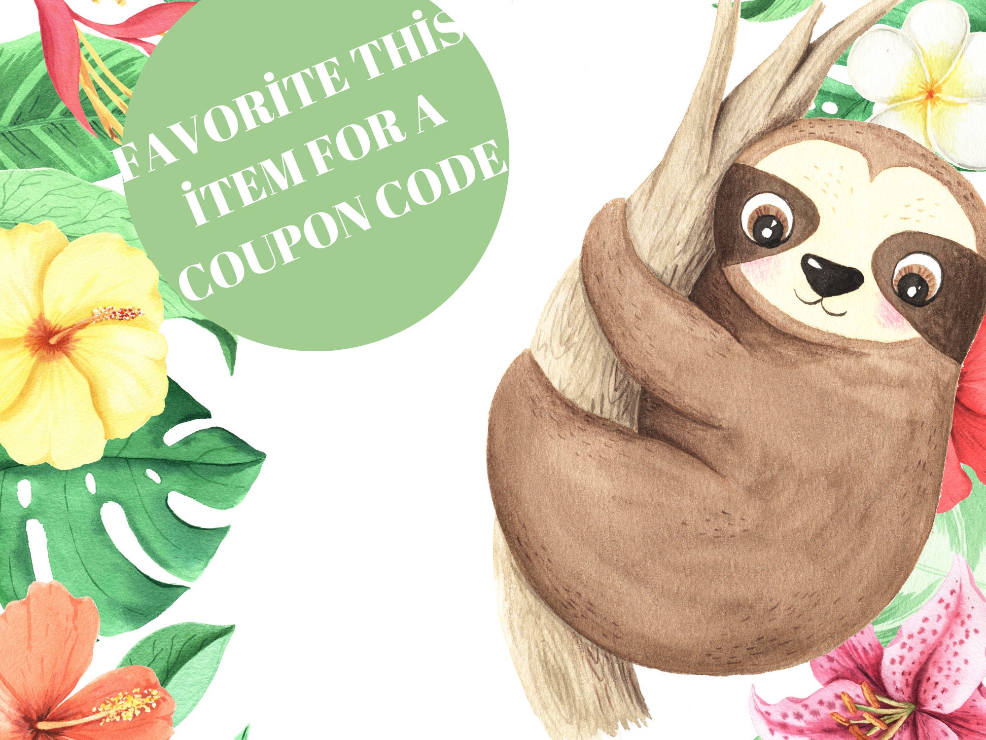 Baby Safari Animals Watercolor Clipart Baby Shower Cute - Etsy