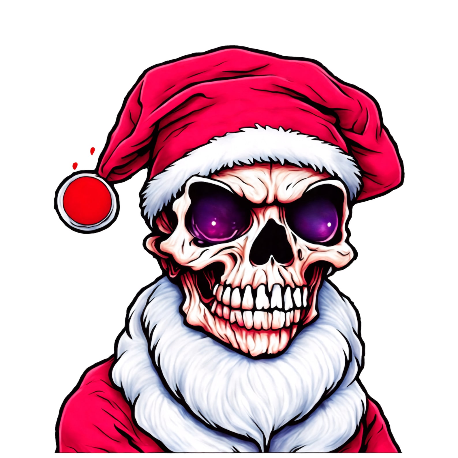 Skeleton Santa Claus, Christmas Png Art, Printable Decor, Christmas Decoration - Etsy
