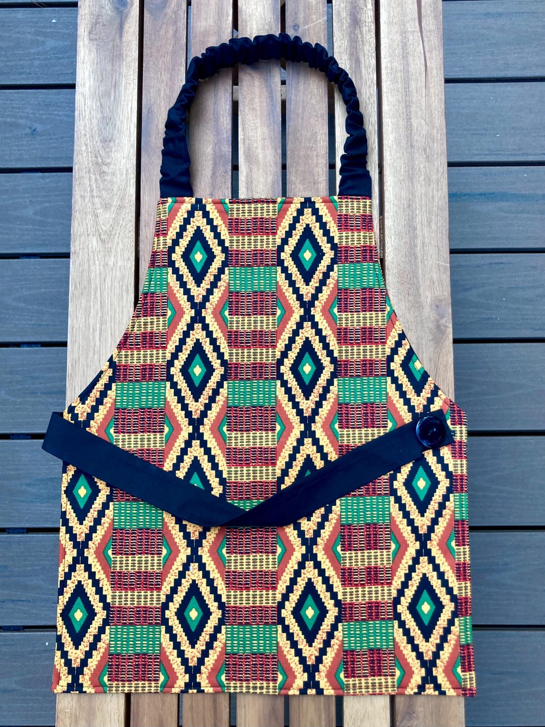 Kente-inspired Striped Child-sized Apron| Handmade Montessori Apron for ...