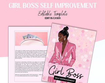 Girl Boss, Self Improvement Ebook, Editable, Record Manager, Record ...