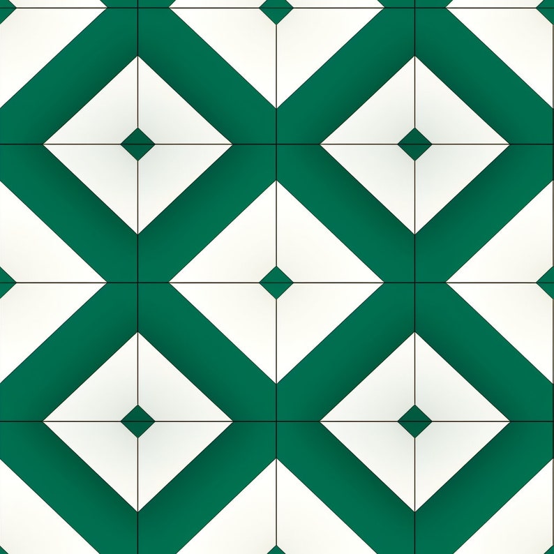 8 Green and White Seamless Patterns Green Ceramic Porcelain Pattern ...