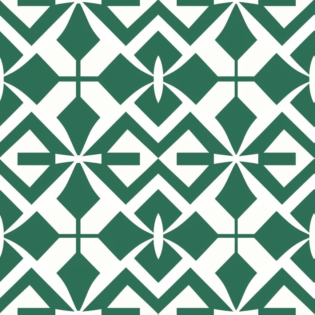8 Green and White Seamless Patterns Green Ceramic Porcelain Pattern ...