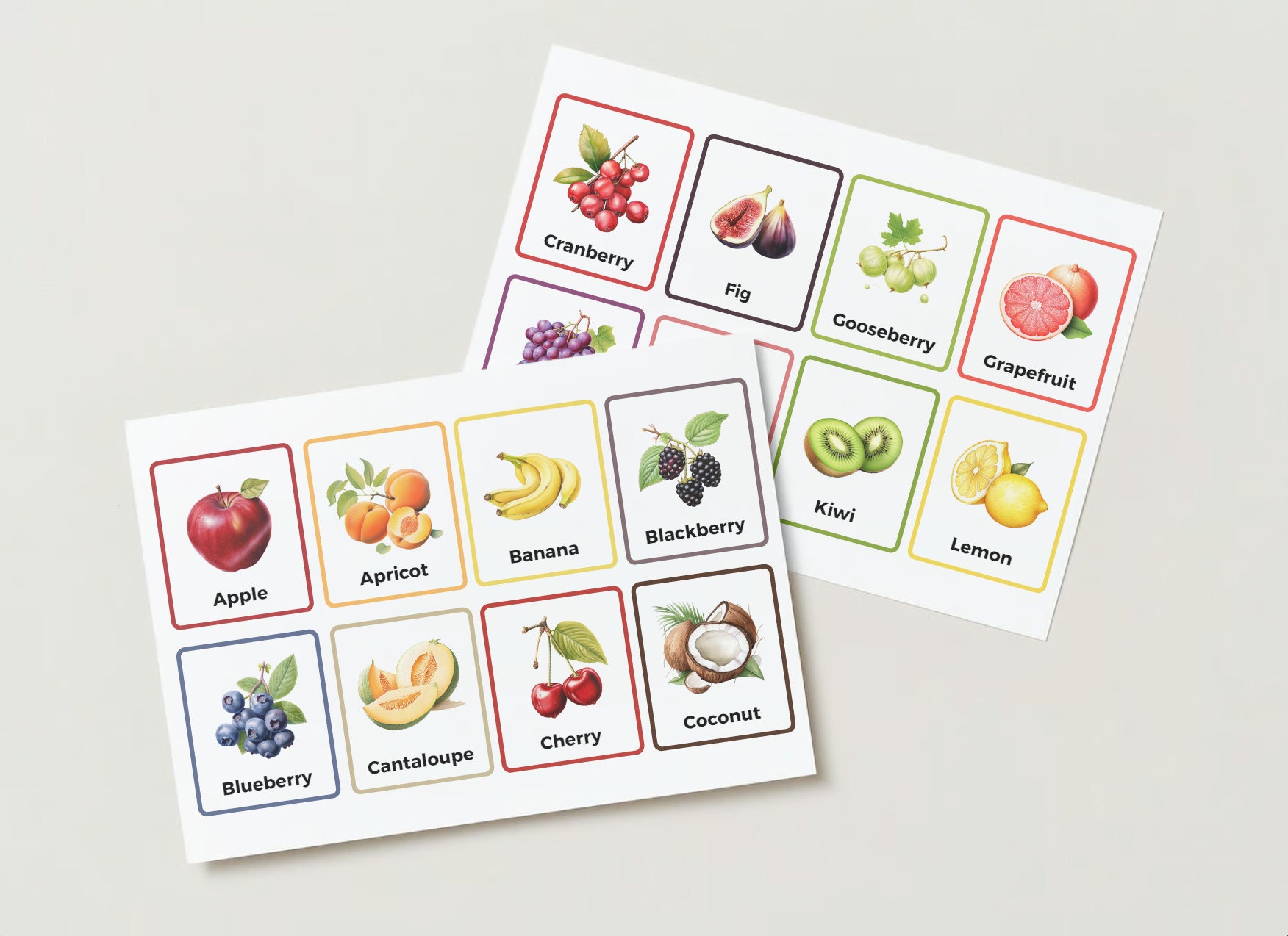 150 Flash Cards for Kids Mega Pack Matching Printable Flash Cards Learn ...