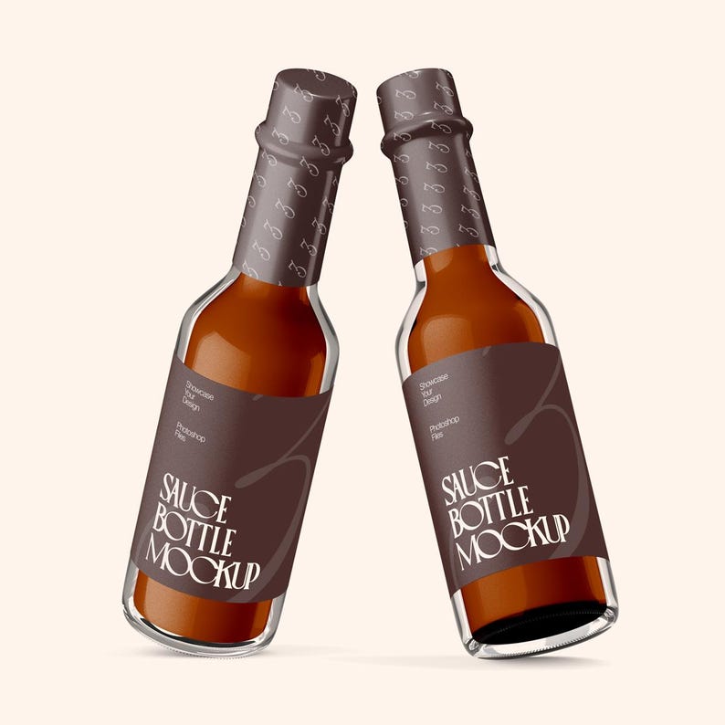 Sauce Bottle Mockup, Sauce Bottle Template, Sauce Mock Up, Bottle ...