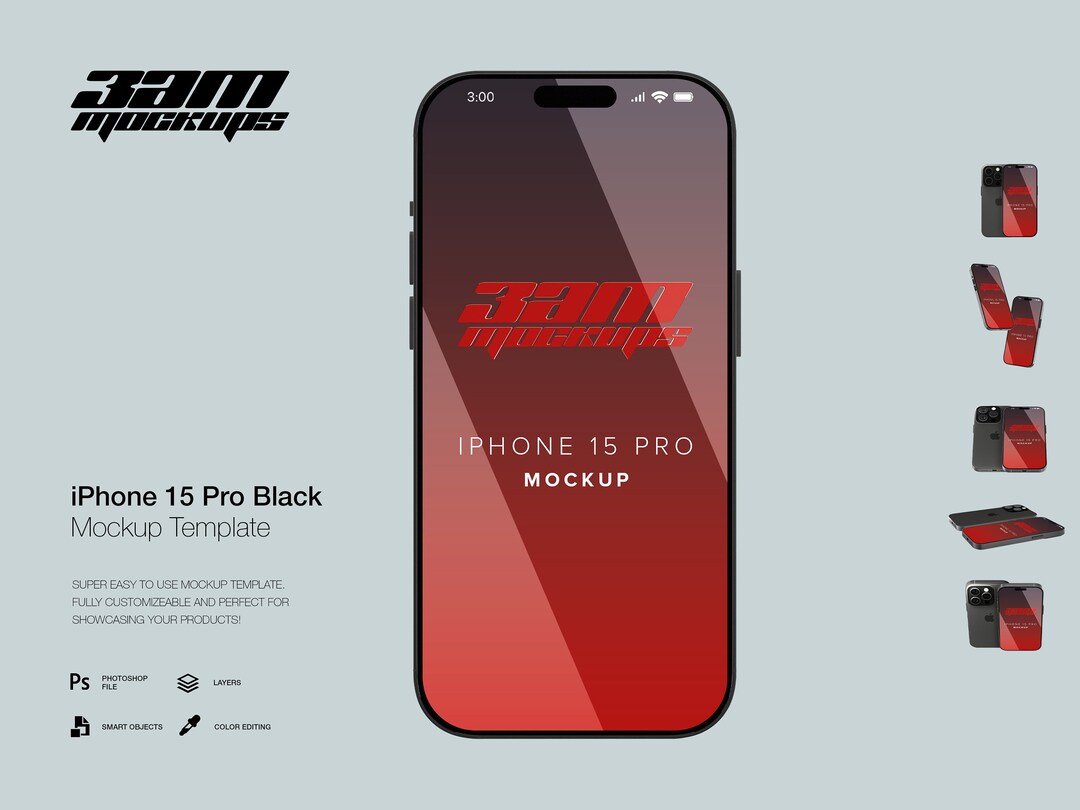 IPhone 15 Pro Mockup, iPhone 15 Pro Template, iPhone 15 Mock Up, Mobile ...