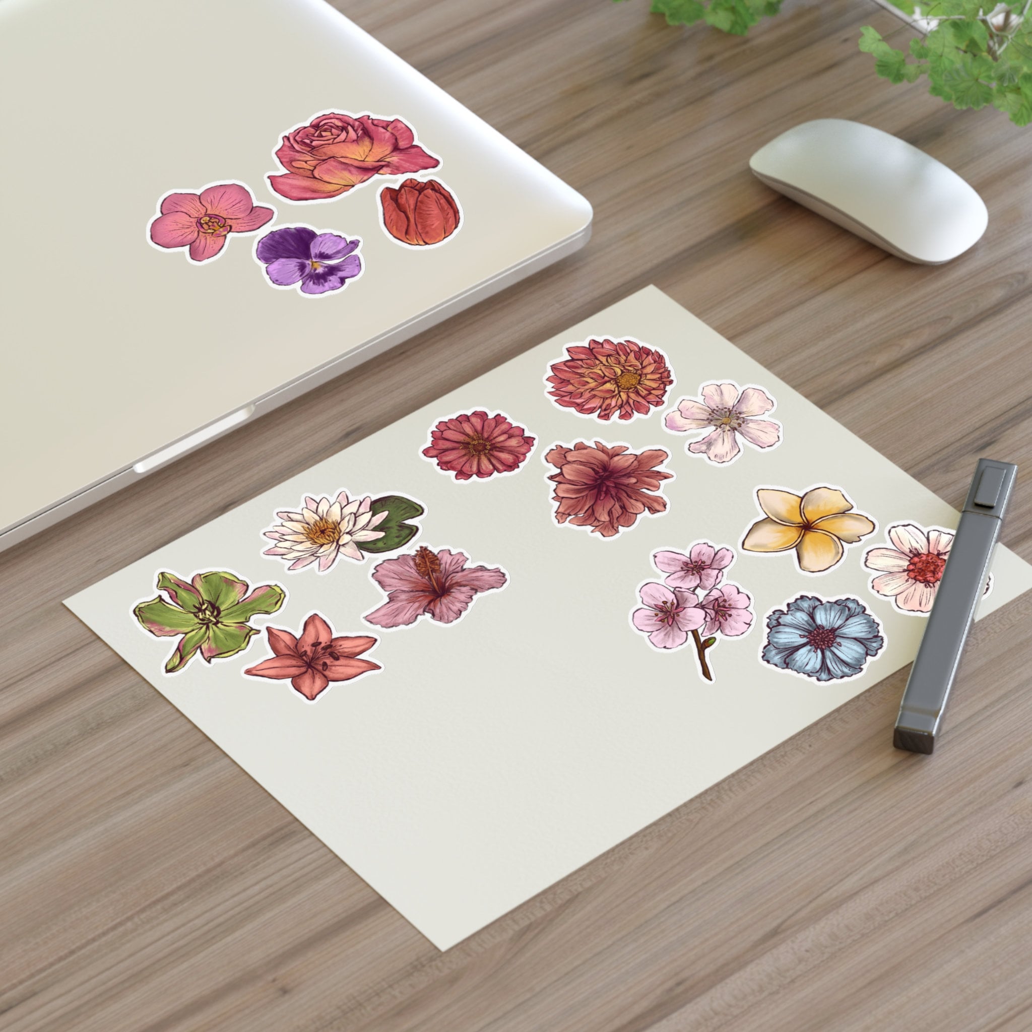 Flower Illustration Sticker Sheets Art Original Nature Flora Botanical ...
