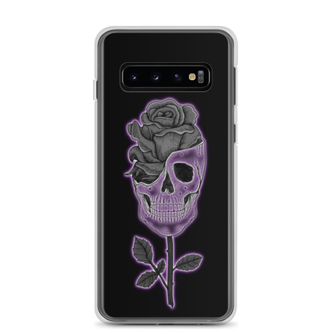 Samsung Gothic Skull and Rose Alternative Purple Black Phone Case Cover ...