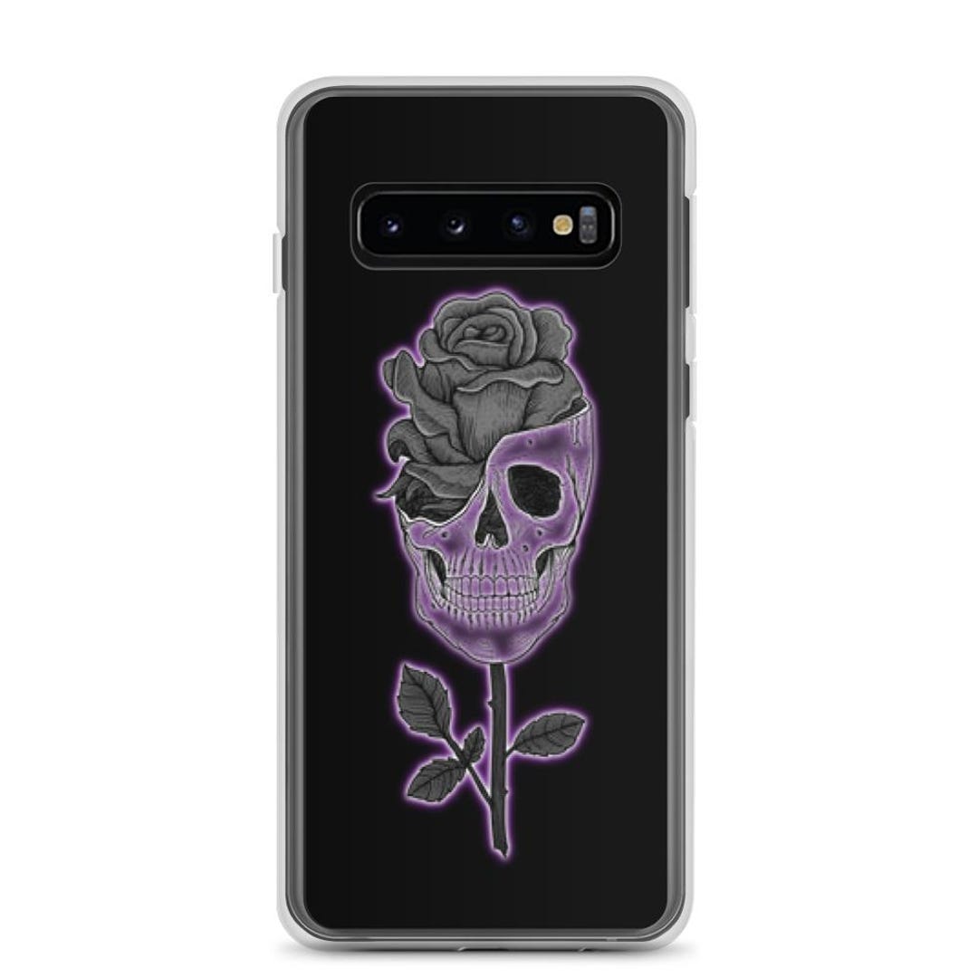 Samsung Gothic Skull and Rose Alternative Purple Black Phone Case ...