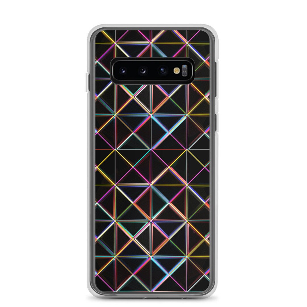 Samsung Geometric Neon Black Purple Green Yellow Orange Bright Colours ...