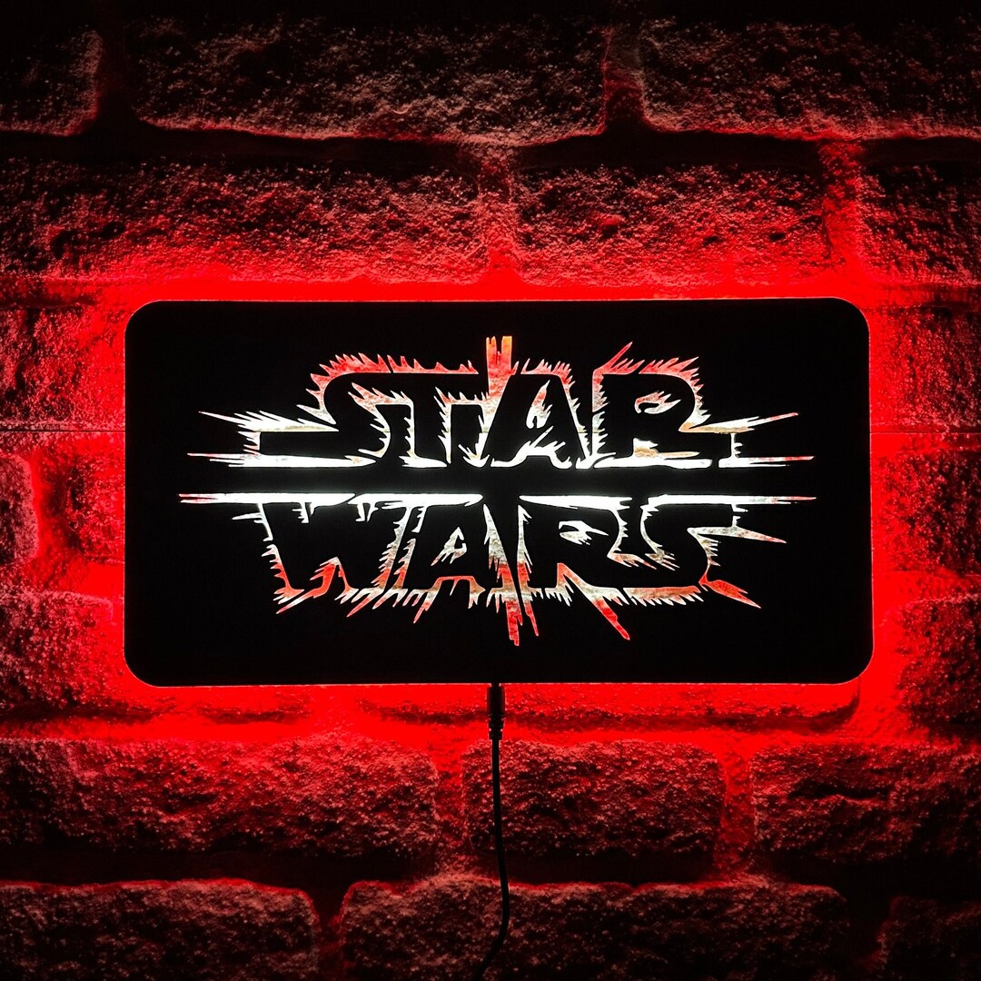 Star Wars Led Sign Star Wars Wall Art Star Wars Led Light - Etsy