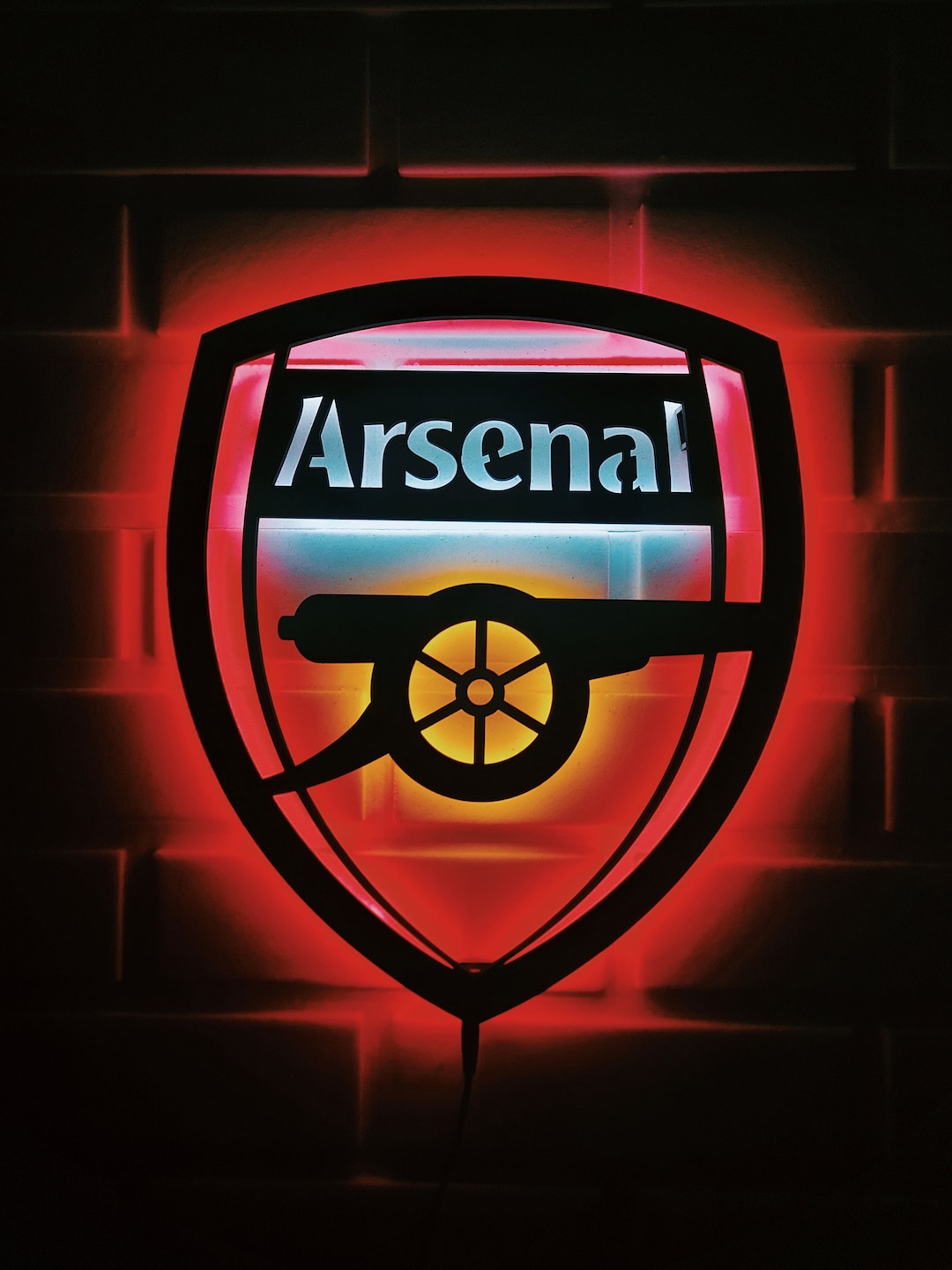 Arsenal Led Sign Arsenal Wall Art Arsenal Led Light Wood - Etsy