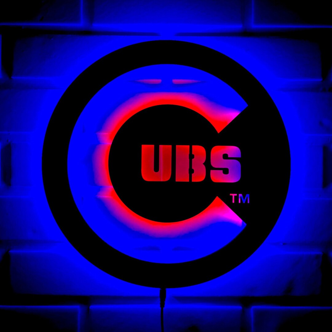 Chicago Cubs Led Sign Chicago Cubs Wall Art Chicago Cubs Led - Etsy