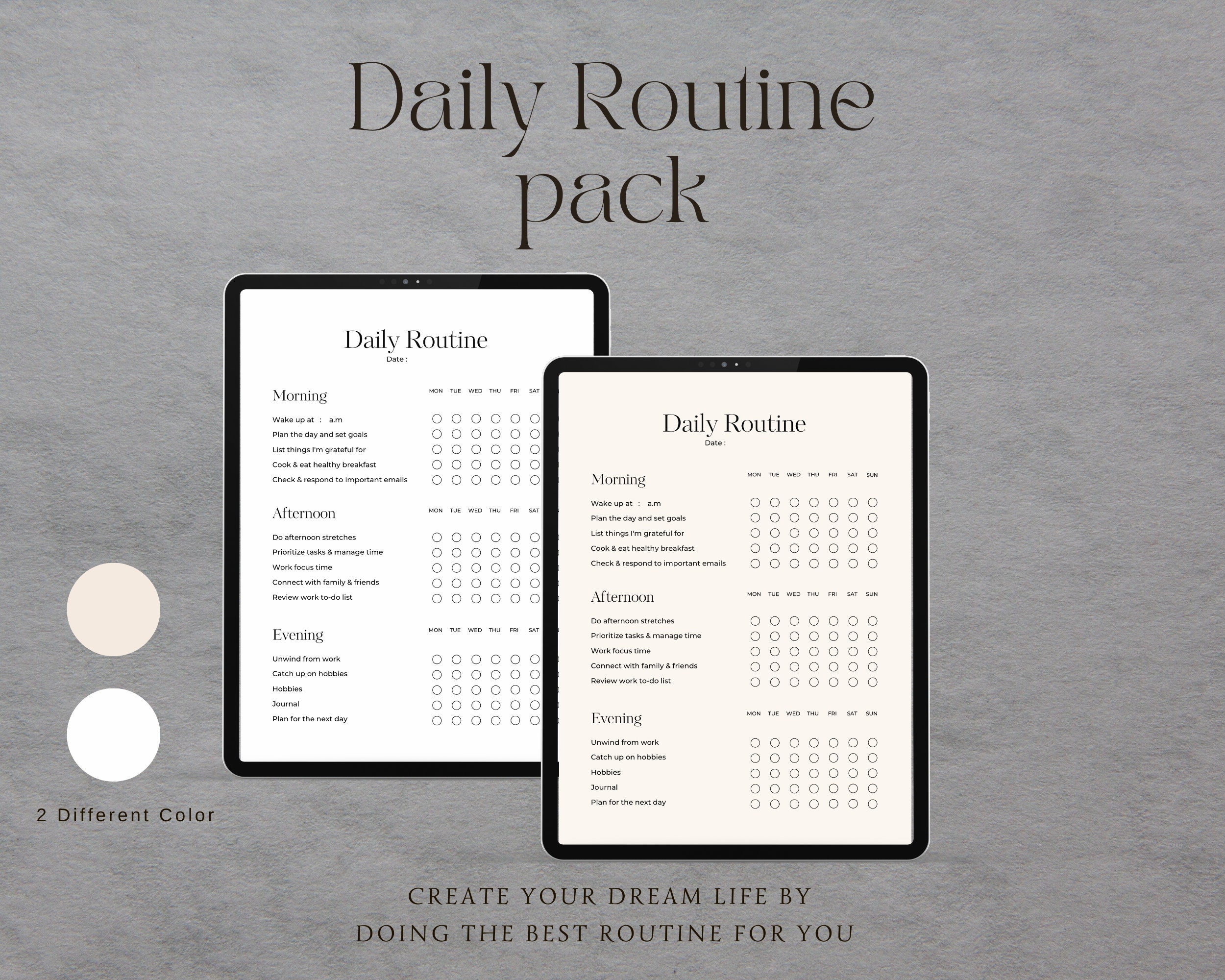 Printable Digital Daily Routine Planner Goodnotes Planner - Etsy