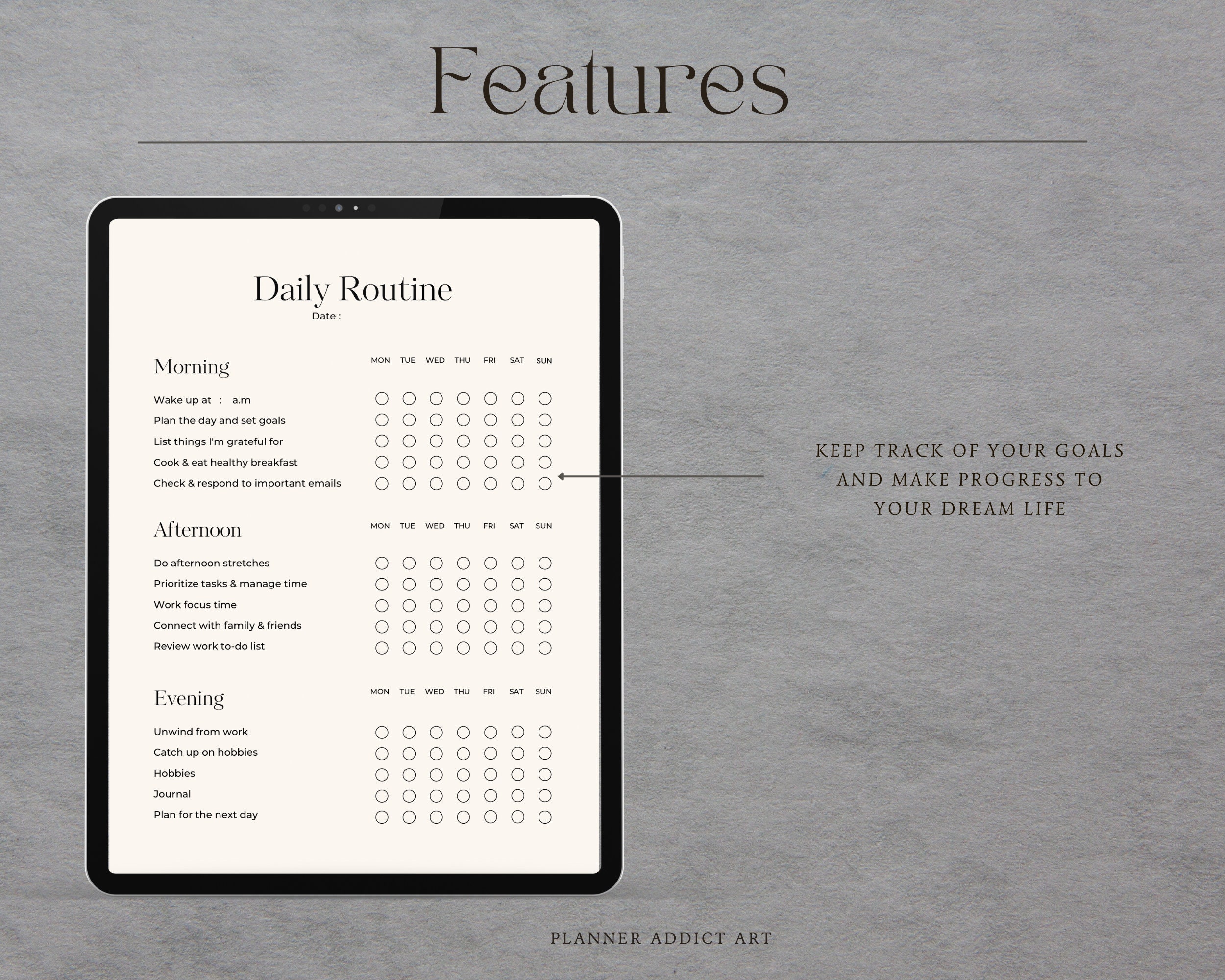 Printable Digital Daily Routine Planner Goodnotes Planner - Etsy