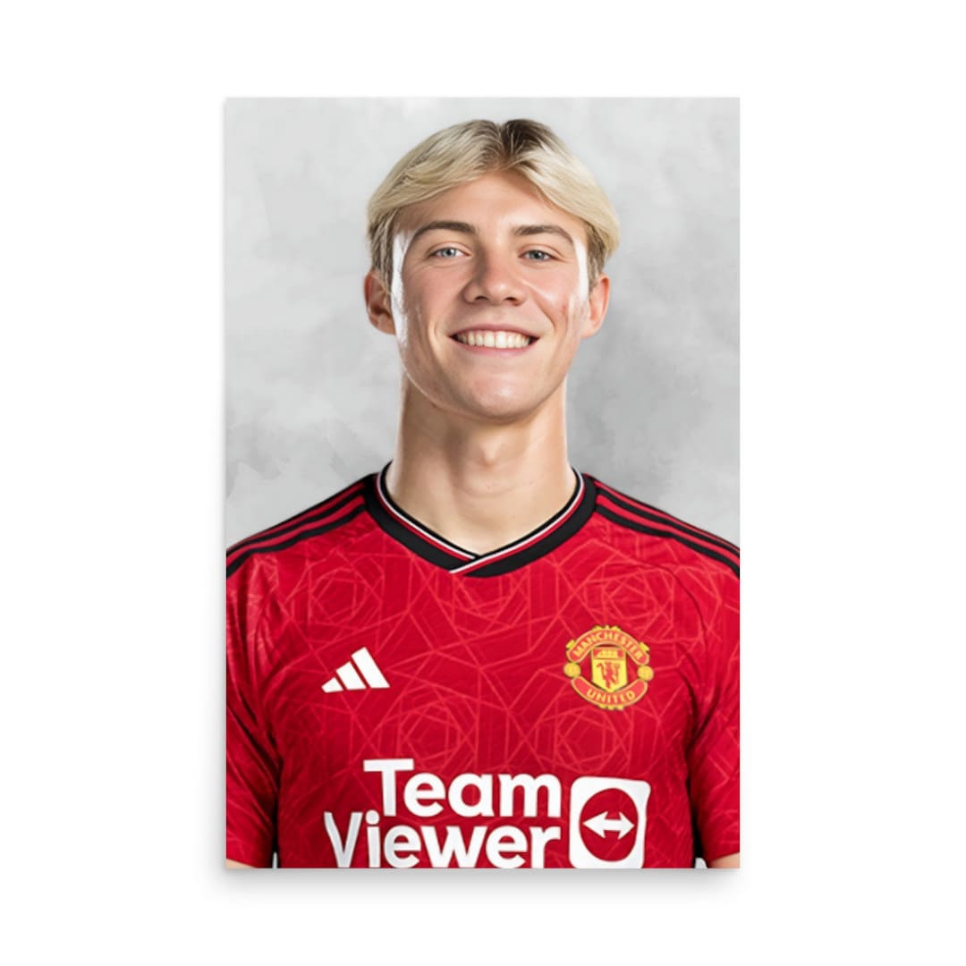 Rasmus Højlund Manchester United Football Poster Print - Etsy