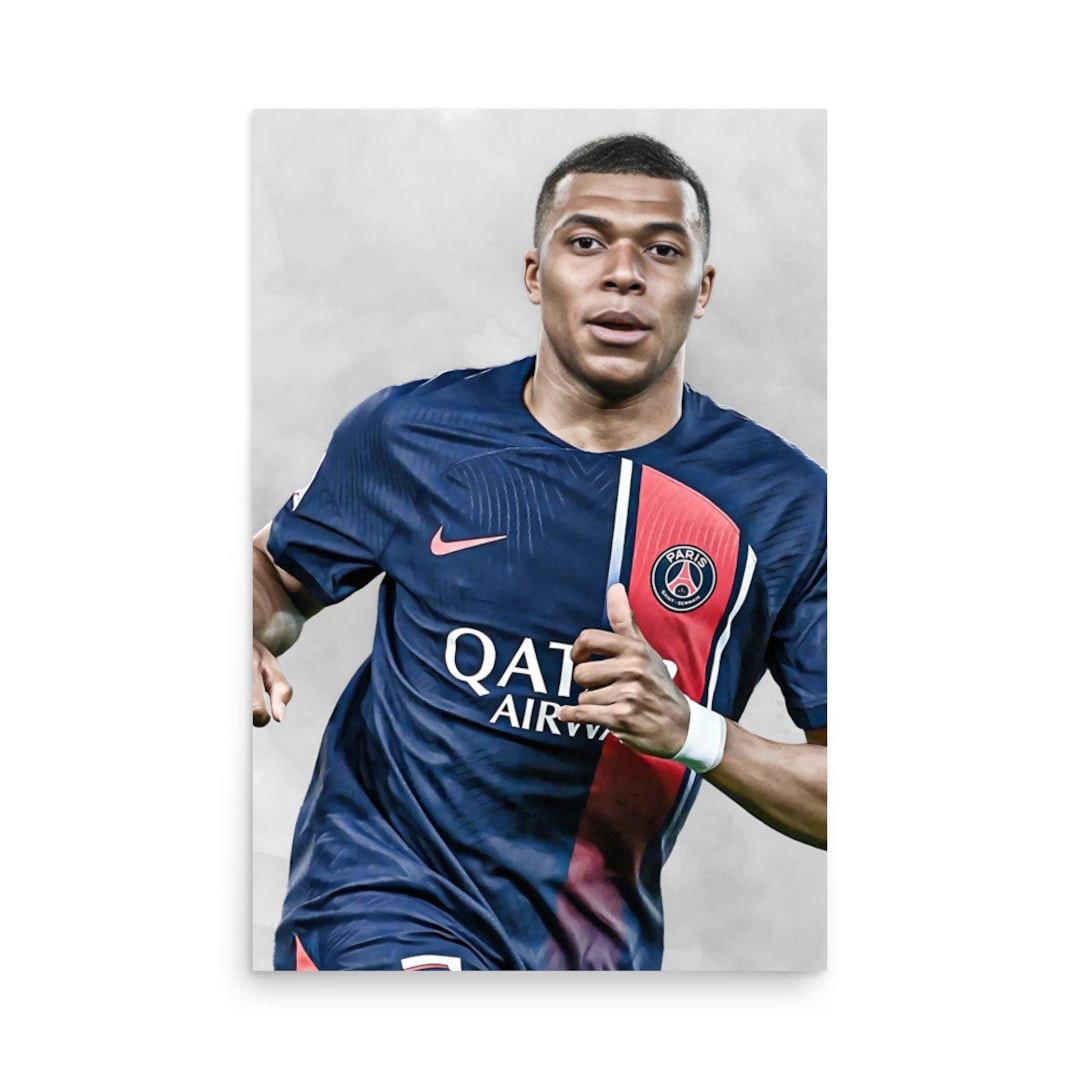 Kylian Mbappé PSG Football Poster Print Wall Art - Etsy