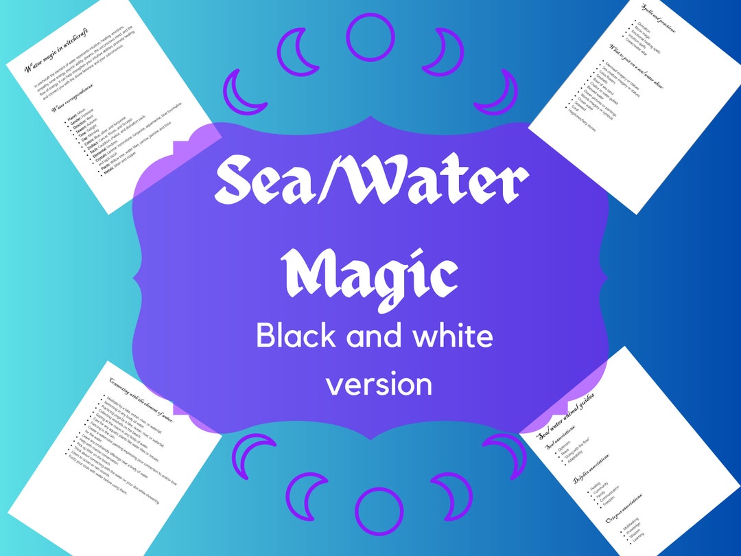 Water Magic Sea Witch's Grimoire Pages Printable Book of Shadows ...