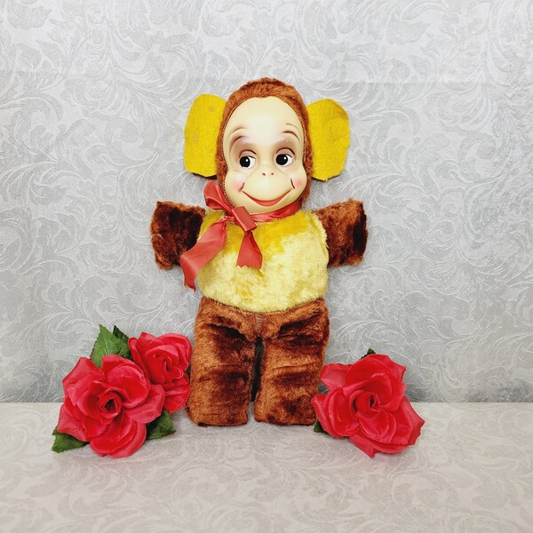 Rubber Face Monkey Plush - Etsy