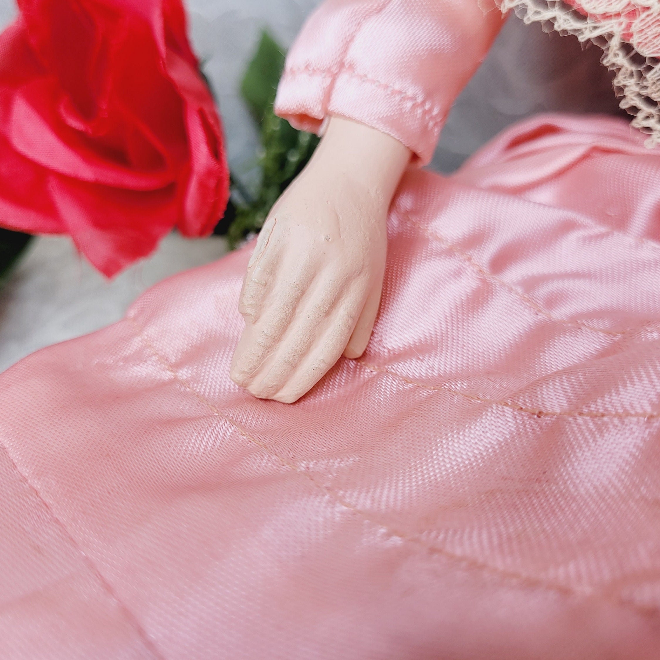 Vintage Antique French Boudoir/bed Doll. 1900's. Composite Doll/straw ...