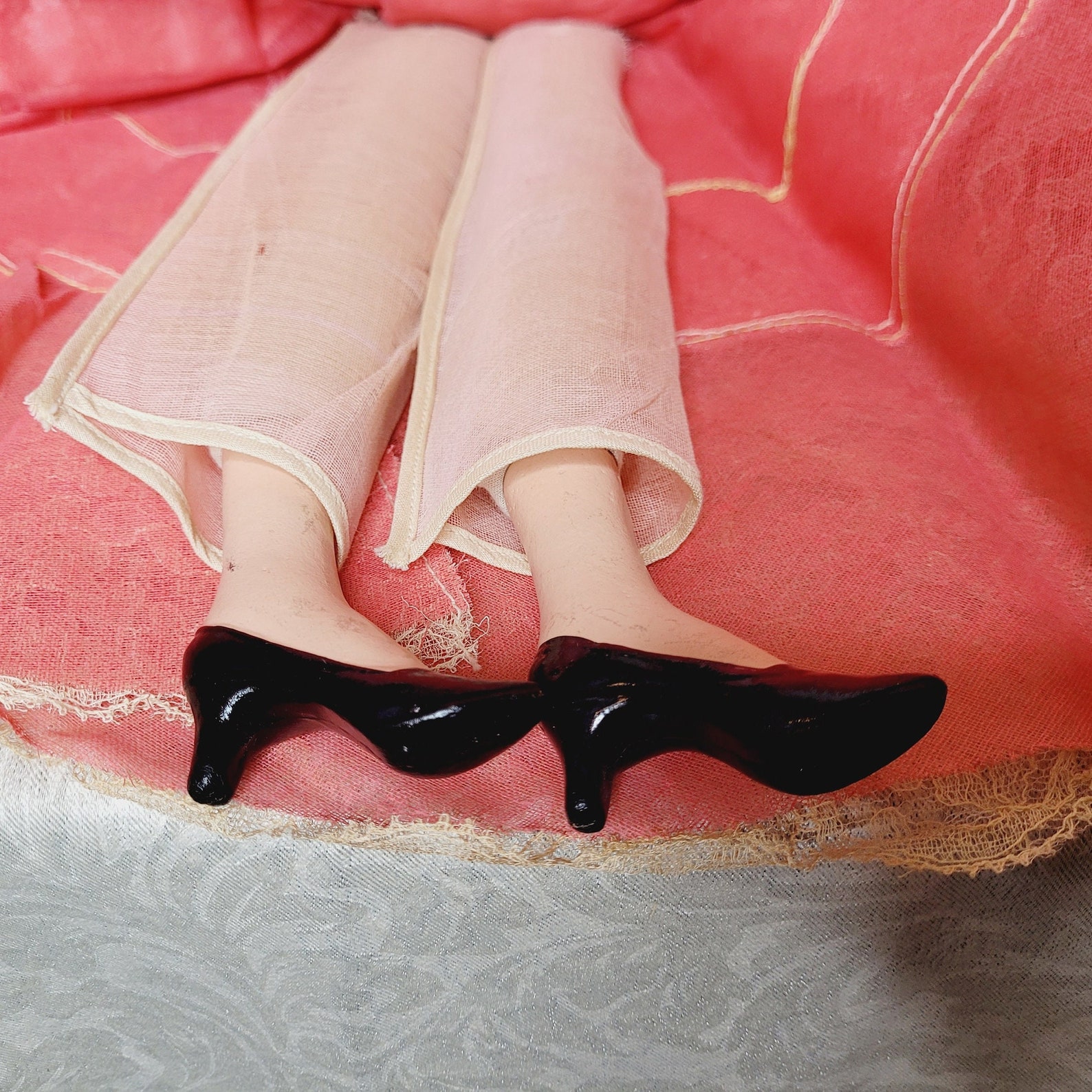 Vintage Antique French Boudoir/bed Doll. 1900's. Composite Doll/straw ...