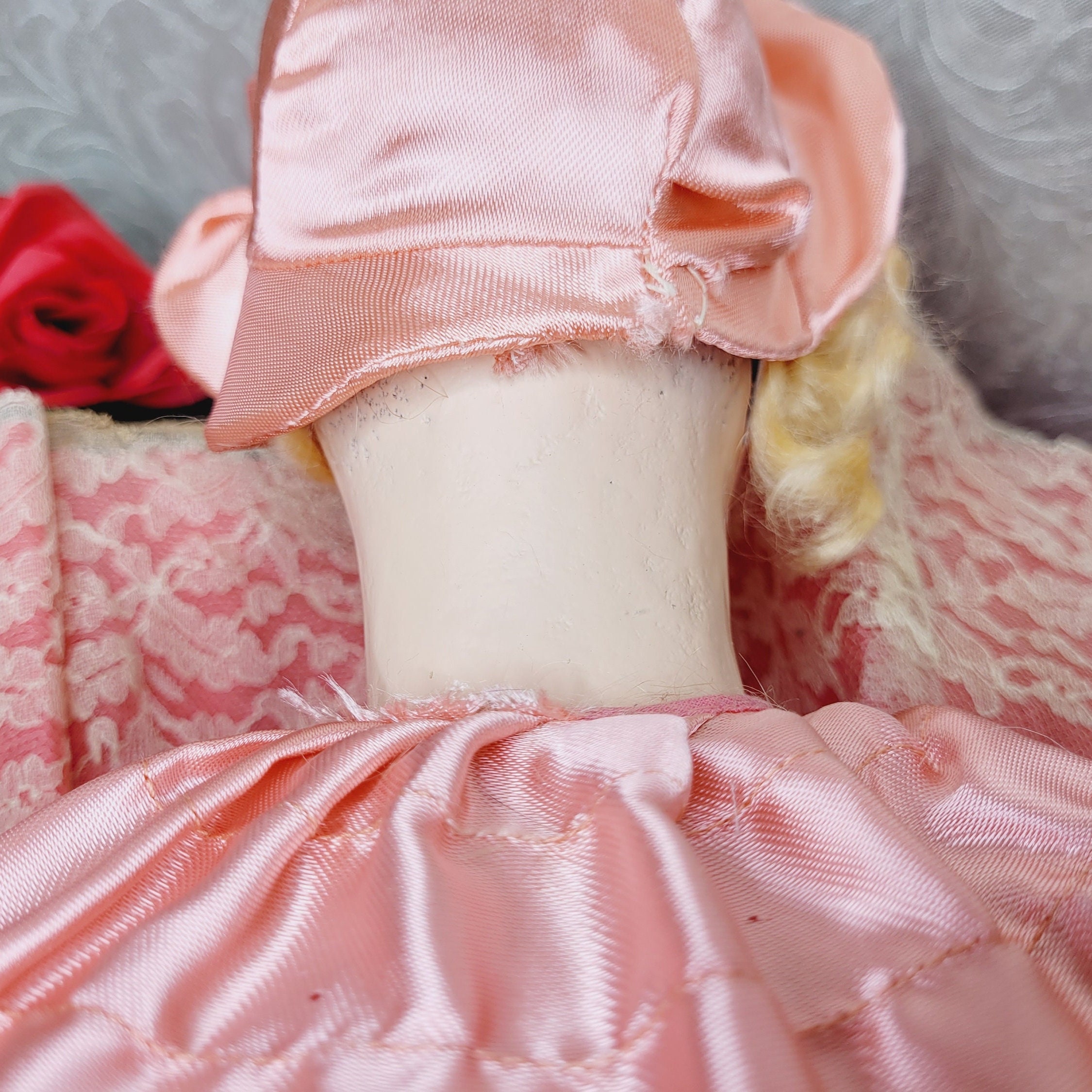 Vintage Antique French Boudoir/bed Doll. 1900's. Composite Doll/straw ...