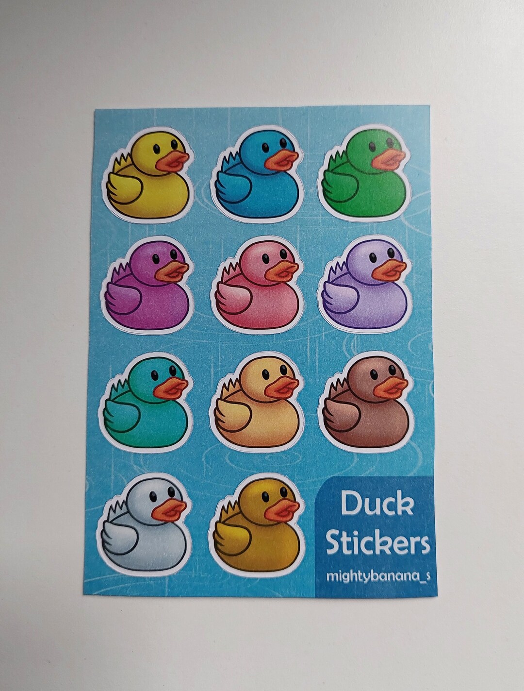 Rubber Duck Stickers Handmade Matte Kiss Cut A6 Sticker - Etsy