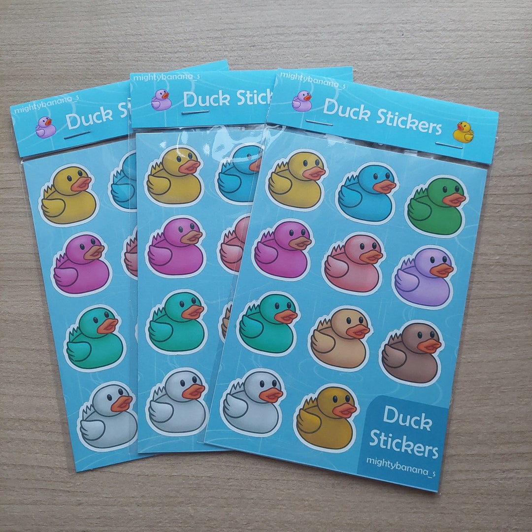 Rubber Duck Stickers | Handmade Matte Kiss Cut A6 Sticker Sheet - Etsy