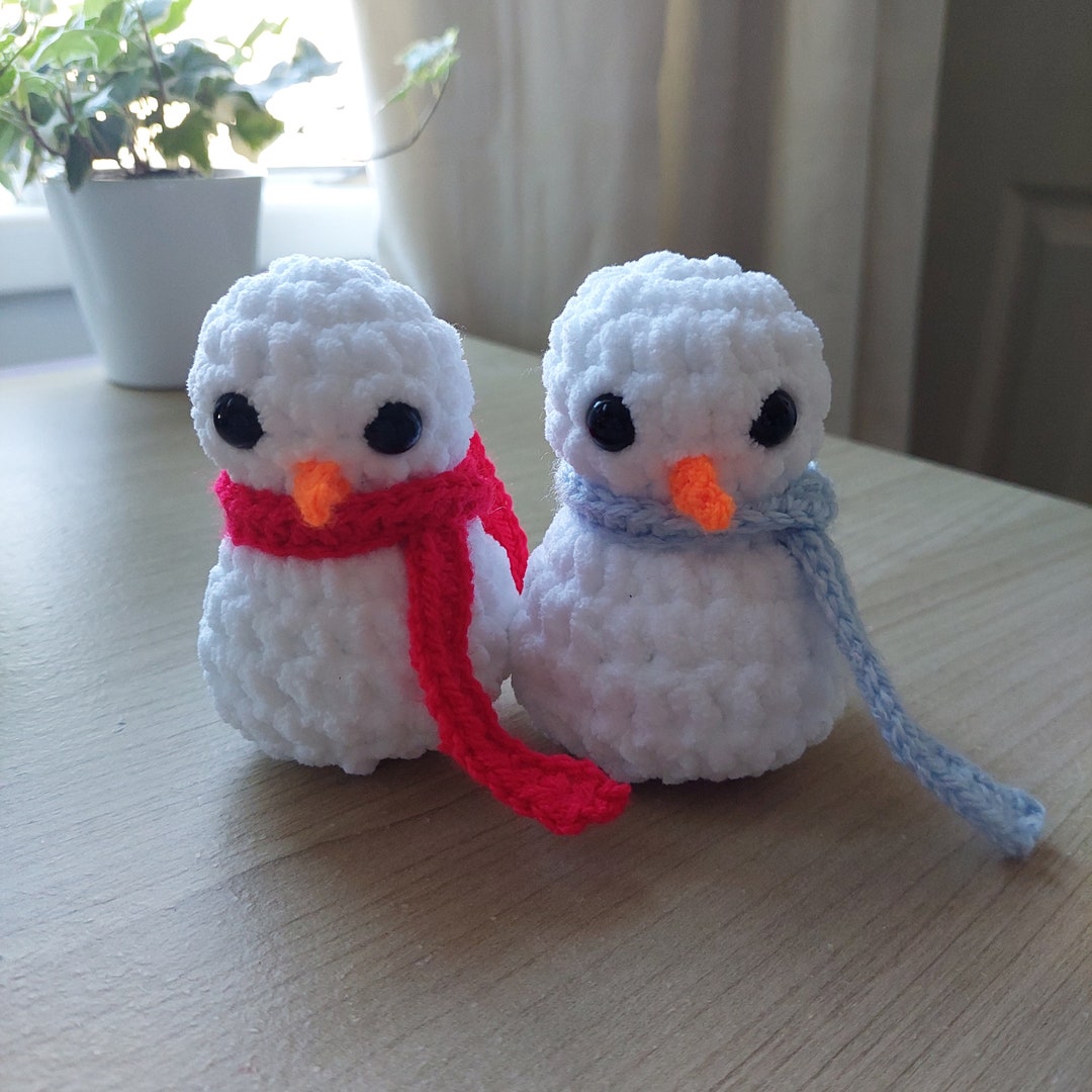 Snowman Plushie Crochet Amigurumi Plushie - Etsy